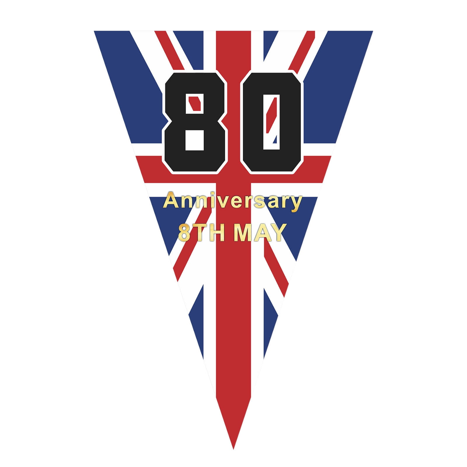 32.8ft Length 2025 VE Day 80th Bunting Banner 80 Years In Europe ...