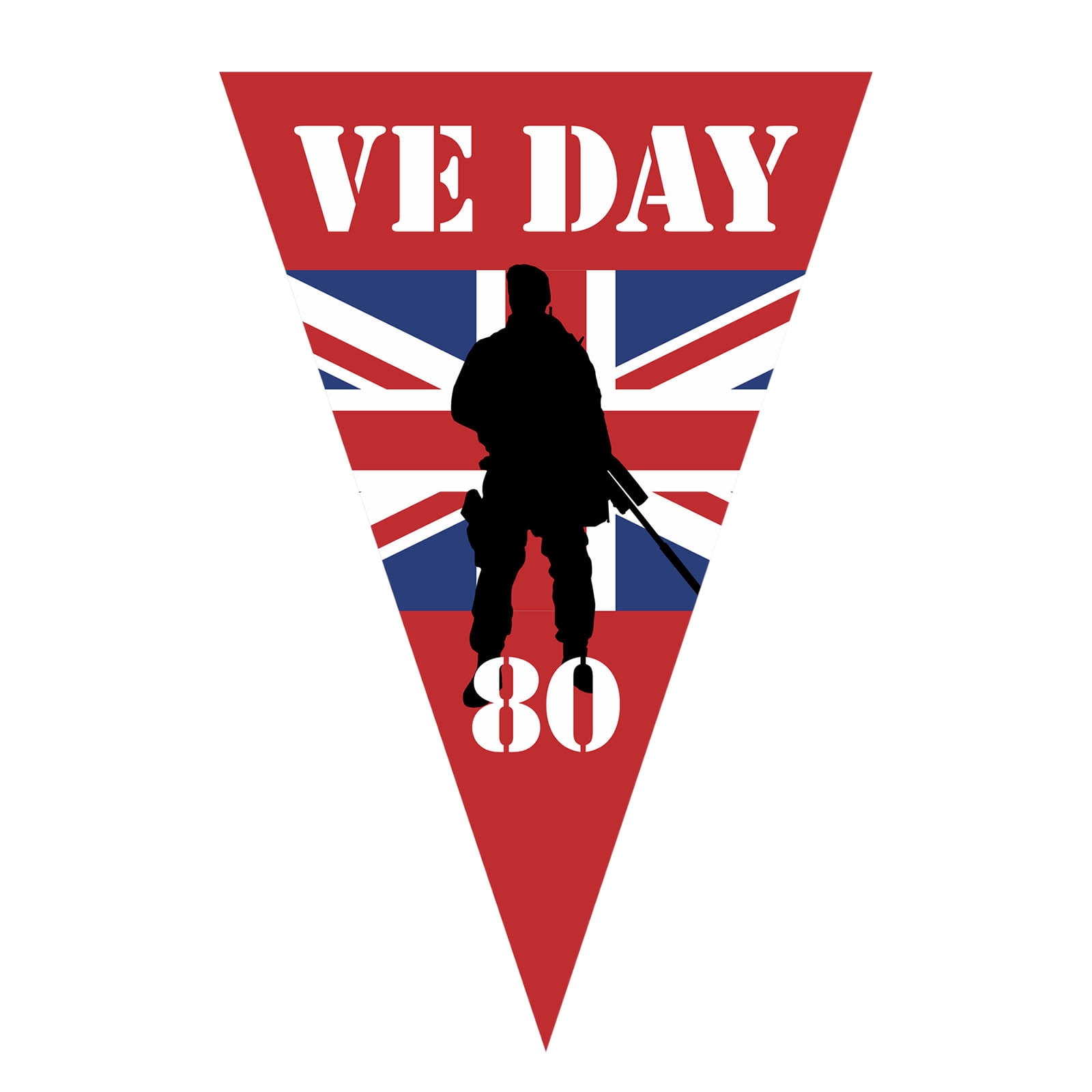 32.8ft Length 2025 VE Day 80th Bunting Banner 80 Years In Europe ...