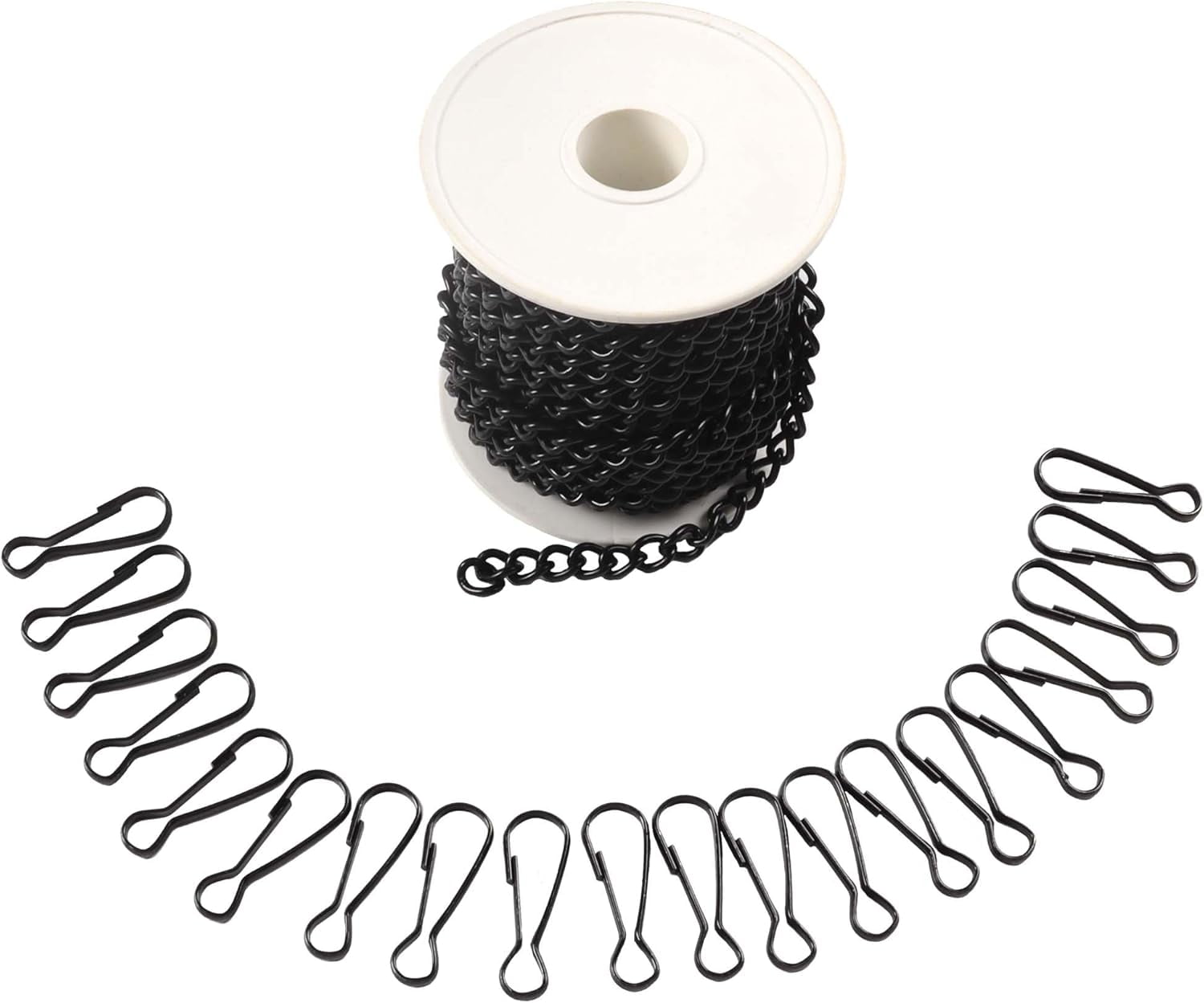 32.8ft Metal Chain Roll with 20PCS Safety Hooks for Tiffany Style ...