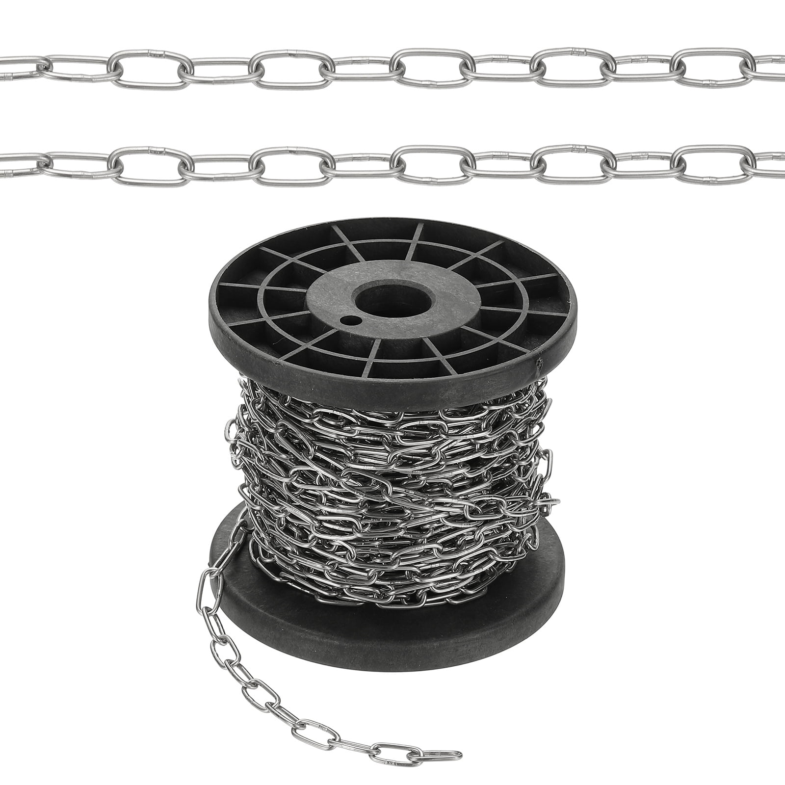 32.8ft SUS304 Stainless Steel Chain, 1.5mm Metal Chain Link 10 Meter ...