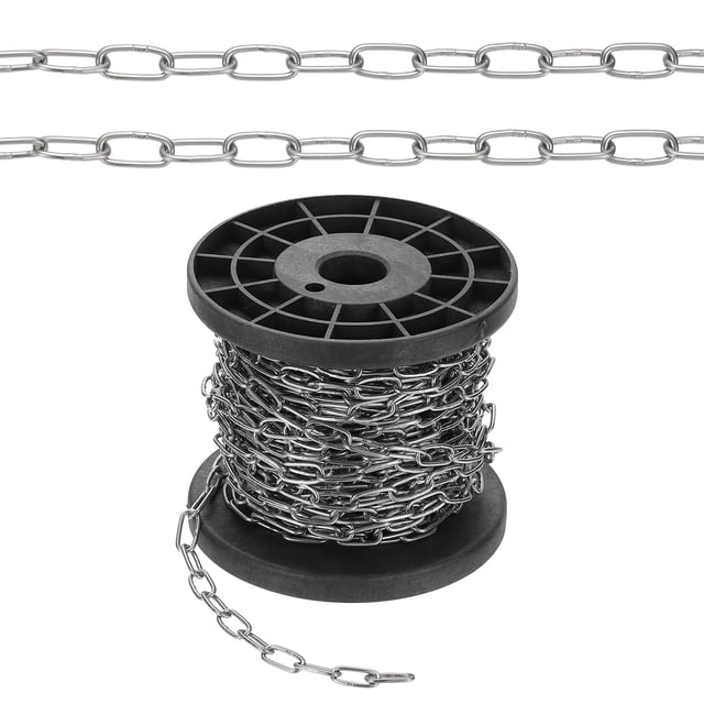 32.8ft SUS304 Stainless Steel Chain, 1.5mm Metal Chain Link 10 Meter ...