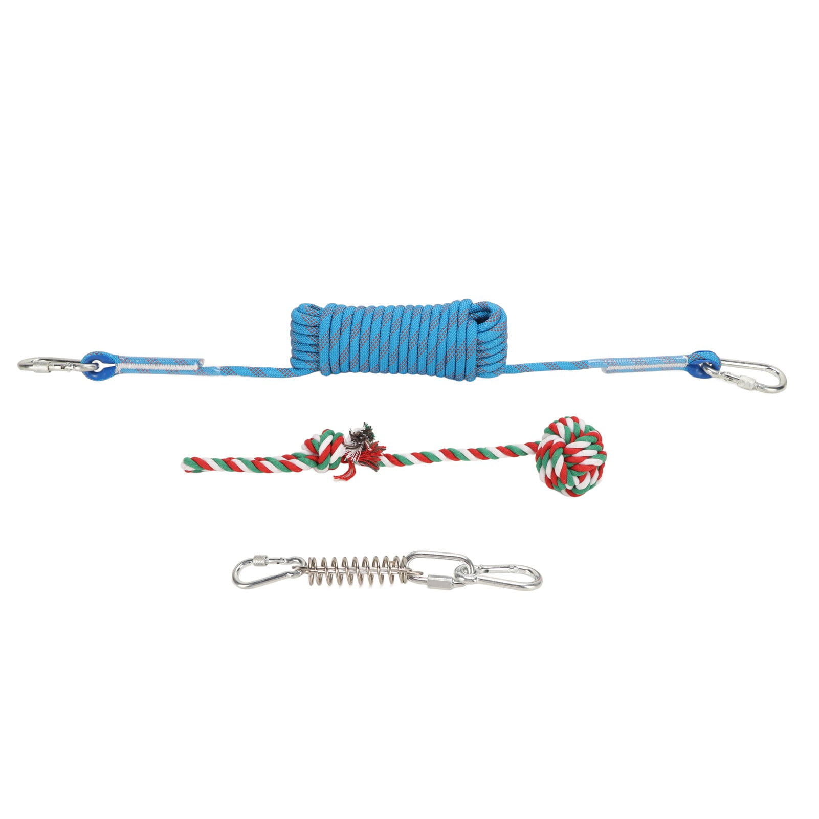 32.8ft Spring Pole Dog Rope Toy - Adjustable Height Stainless Steel ...