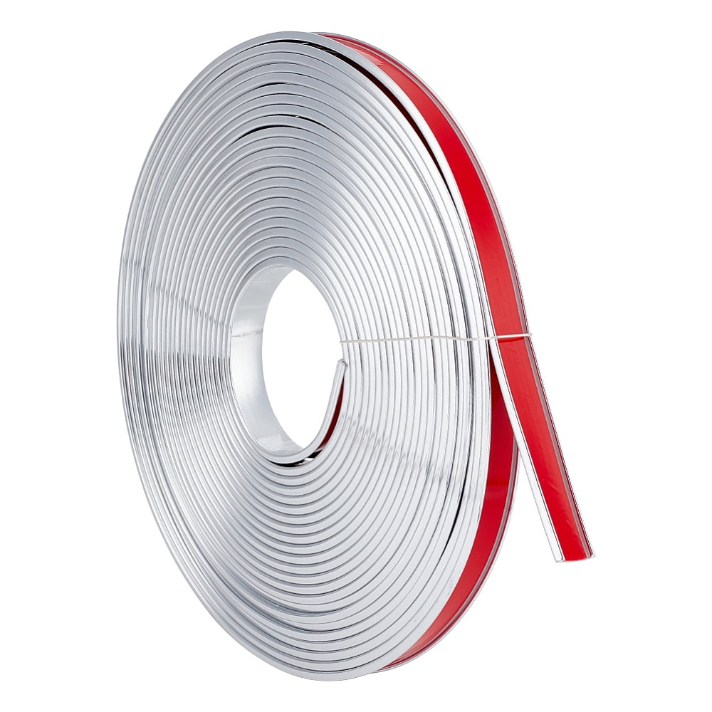 32.8ft U-Shape Edge Banding Self Adhesive Edge Trim 15mm Wide Silver ...