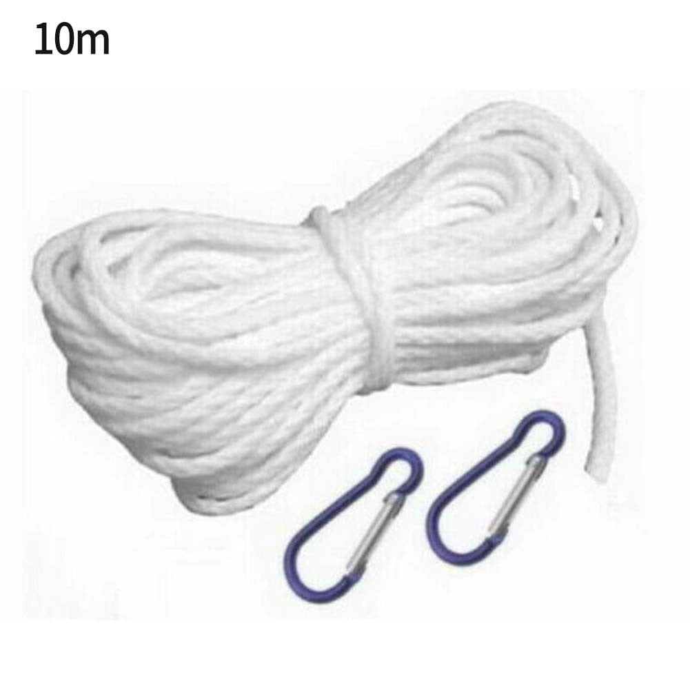 32.8ft White Flagpole Halyard Rope Flag Pole Rope Nylon Braided Cord ...