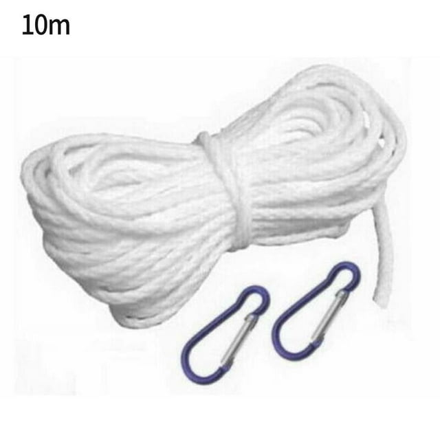 32.8ft White Flagpole Halyard Rope Flag Pole Rope Nylon Braided Cord ...