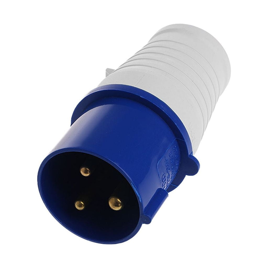 32 Amp 3 Pin Plug 220 - 250 Volt 2P+E Weatherproof IP44 32A Generator ...