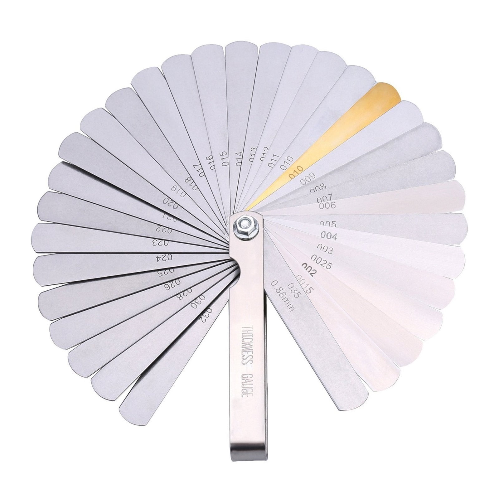 32 Blades Steel Feeler Gauge Dual Marked Metric And Measuring Tool ...