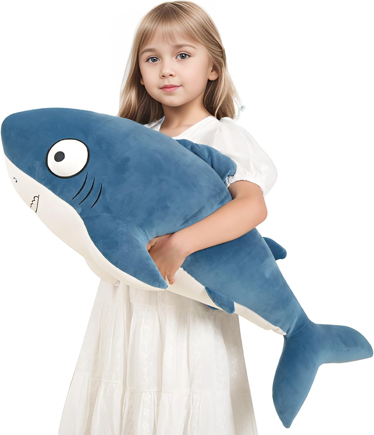 32” Blue Giant Sharks Plush,Large Whale Shark Stuffed Animals, Big ...