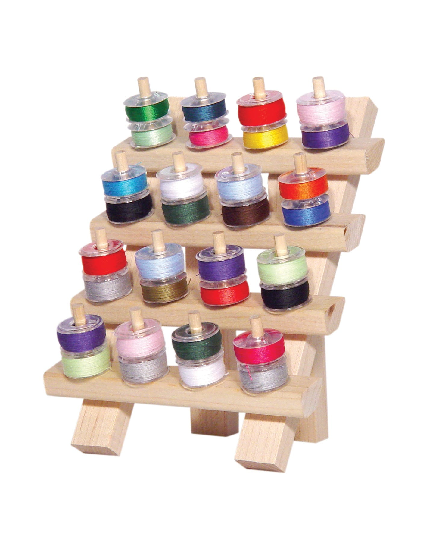 June Tailor 32-Bobbin Rack â€“ Solid Hardwood Sewing Organizer, Wall ...