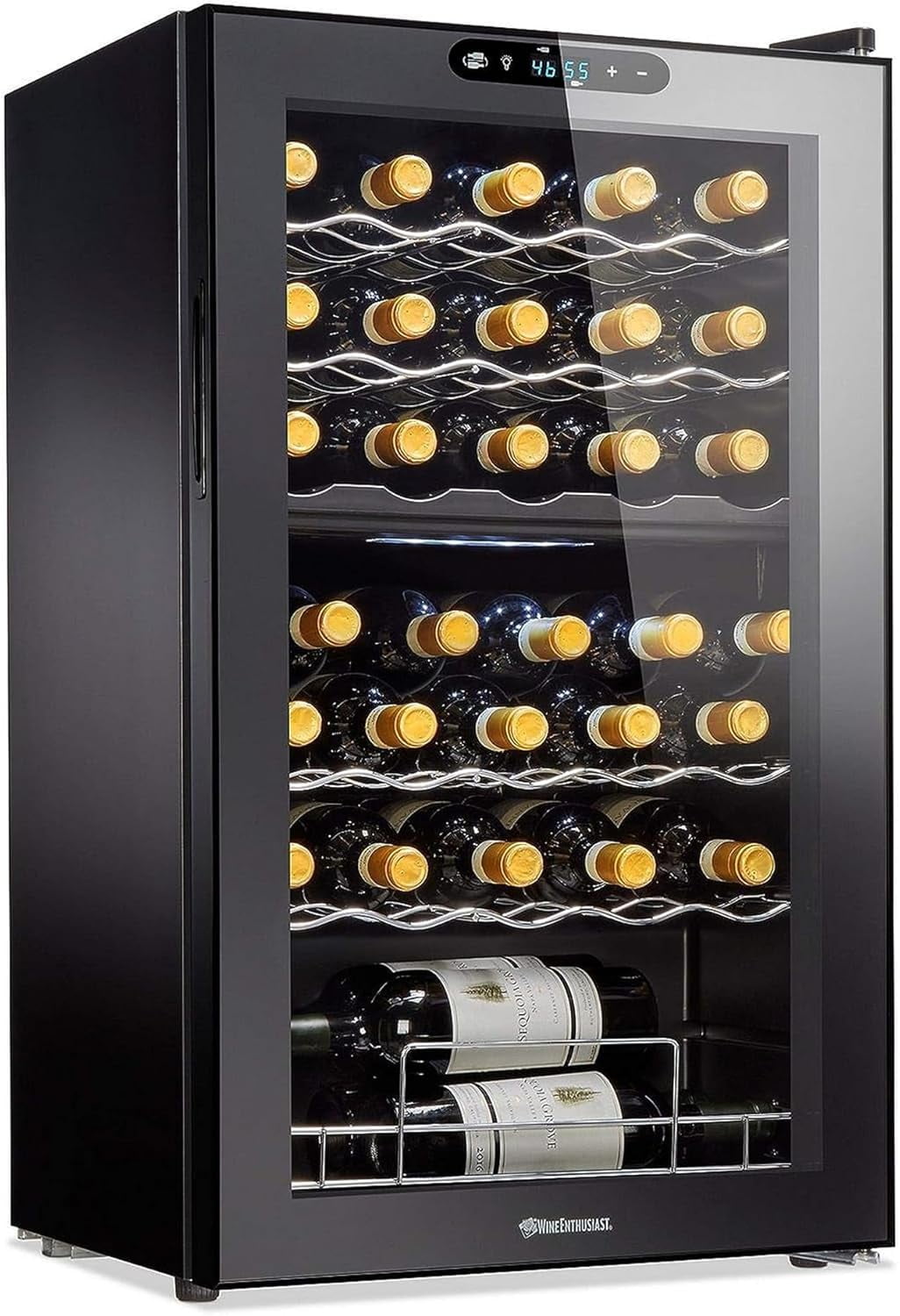 32-Bottle Dual Zone MAX Compressor Wine Cooler – Freestanding Mini ...