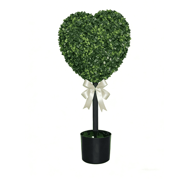 32" Boxwood Heart Topiary Outdoor, Valentine's Day Heart Shaped Topiary ...