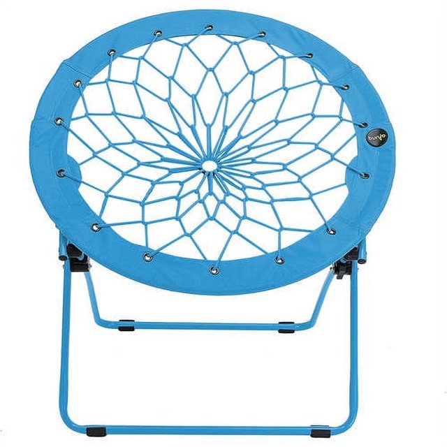 32" Bunjo Woven Bungee with Metal Base Folding Chair, Blue - Walmart.com