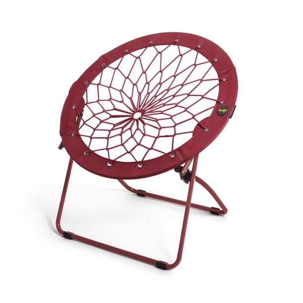 32" Bunjo Woven Bungee with Metal Base Folding Chair, Red - Walmart ...