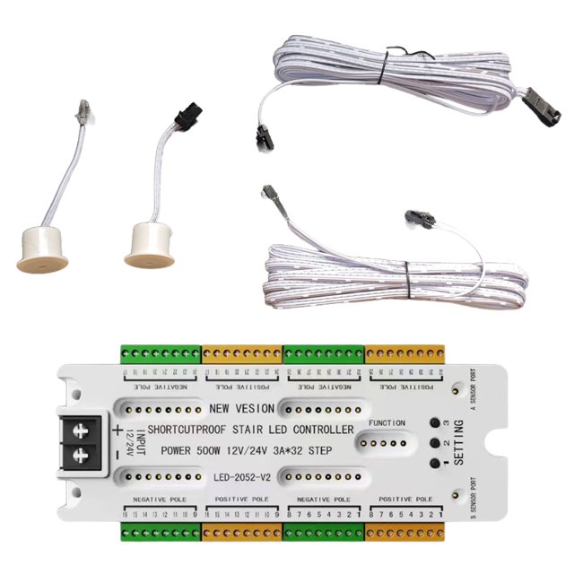 Ladder Step Light Controller 32 Channel Motion Sensors LED Stair Light ...