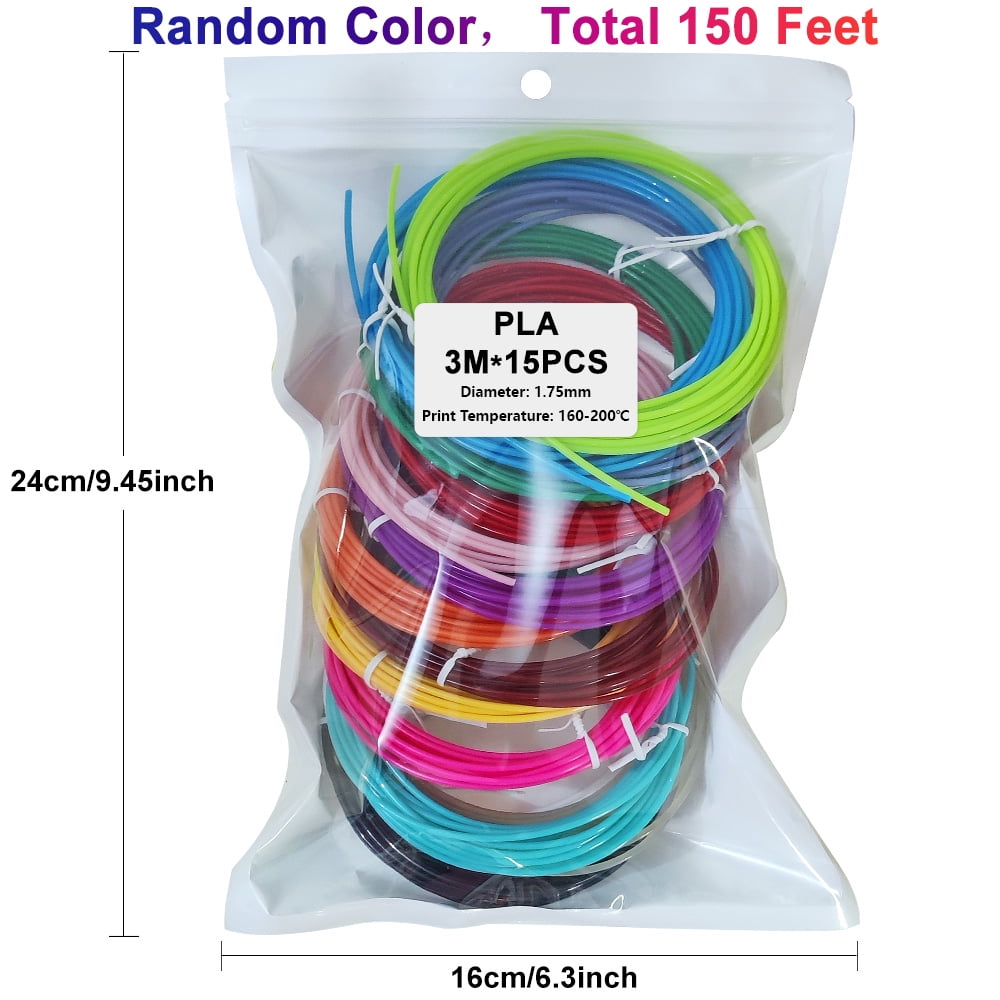32 Colors 3D Pen Filament 1.75mm PLA, Each Color 10Feet(3m), Total 320 Feet (96m) 3D Pen ...