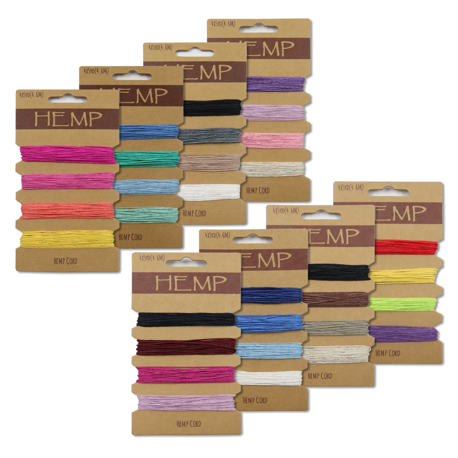 BangBoom Waxed Hemp Cord Set, 32 Colors String, 1mm Thick, 80 Yards ...