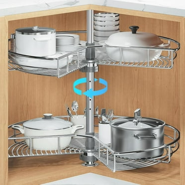 Swing Left Blind Corner Cabinet Pull Out for 36 in. Cabinet, Silver ...