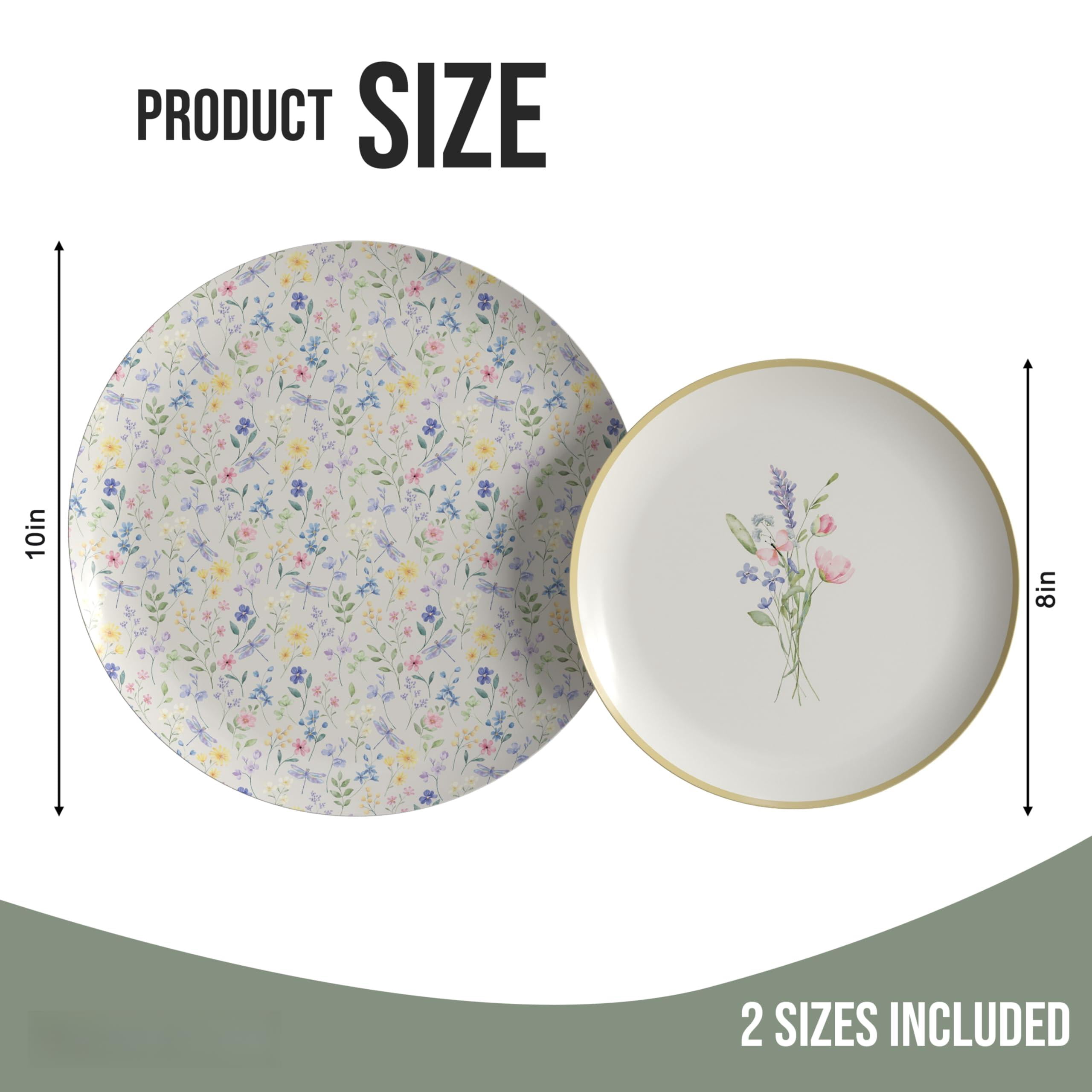 32 Count Charm Disposable Paper Plates Set - Walmart.com