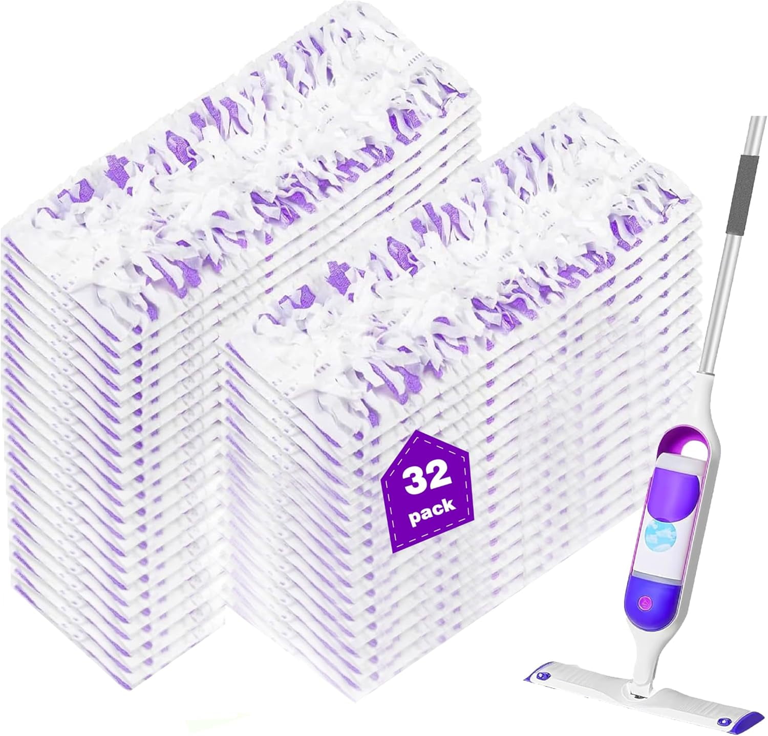 32 Count Disposable Power mop Refills for PowerMop Multi-Surface Mop ...