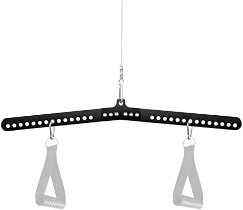 32" D Handle Cable Crossover Double Pulley System Workout Rope Exercise ...