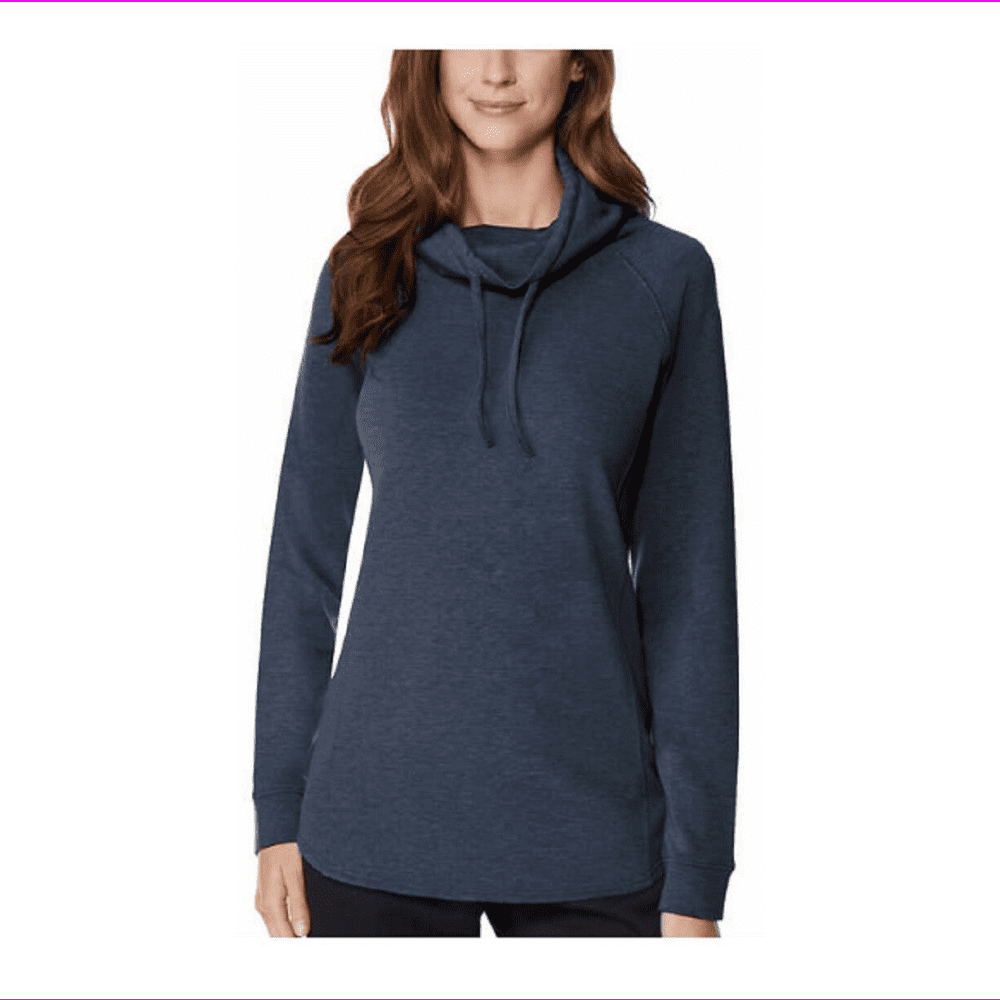 32 Degrees Heat Ladies' Funnel Neck Top Pullover, Size S, Heather Blue ...