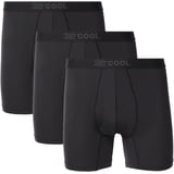 32 Degrees, Mens 3 Pack Active Cool Mesh Boxer Brief, Black/X-Large ...