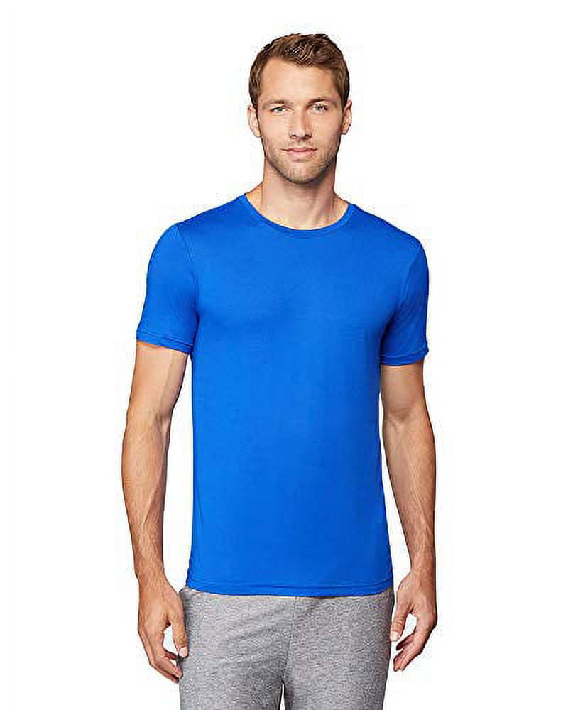 32 DEGREES Mens Cool Quick Dry Active Basic Crew T-Shirt, Blue, XX ...