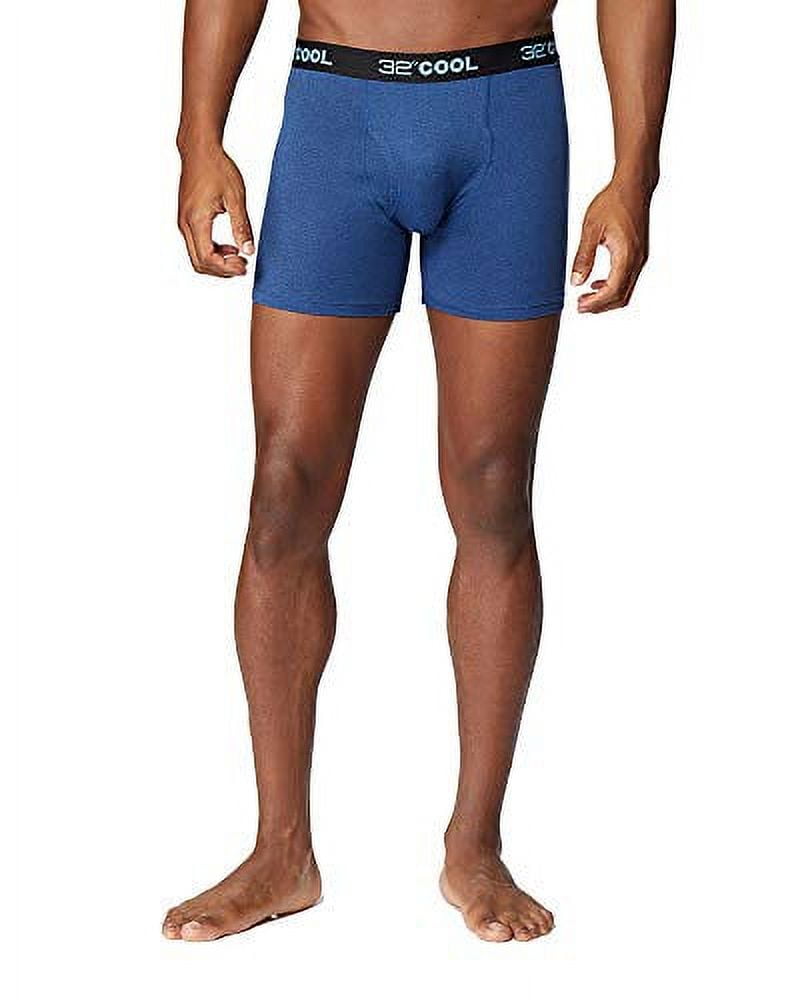 32 DEGREES Mens Cool Quick Dry Active Fitted Stretch Boxer Brief, Royal ...