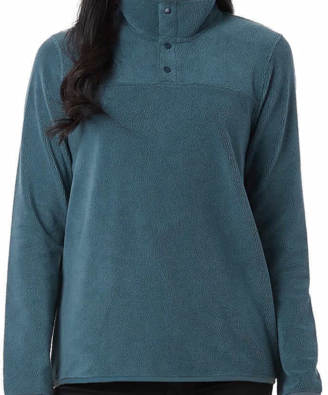 32 DEGREES Womens Snap Arctic Fleece Pullover,Midnight Muse,Medium ...