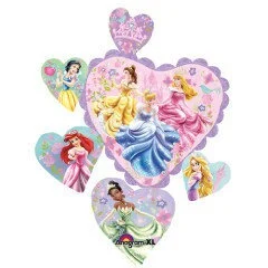 32" DISNEY PRINCESS HEART Balloon • Large Foil Mylar Balloon • Party ...