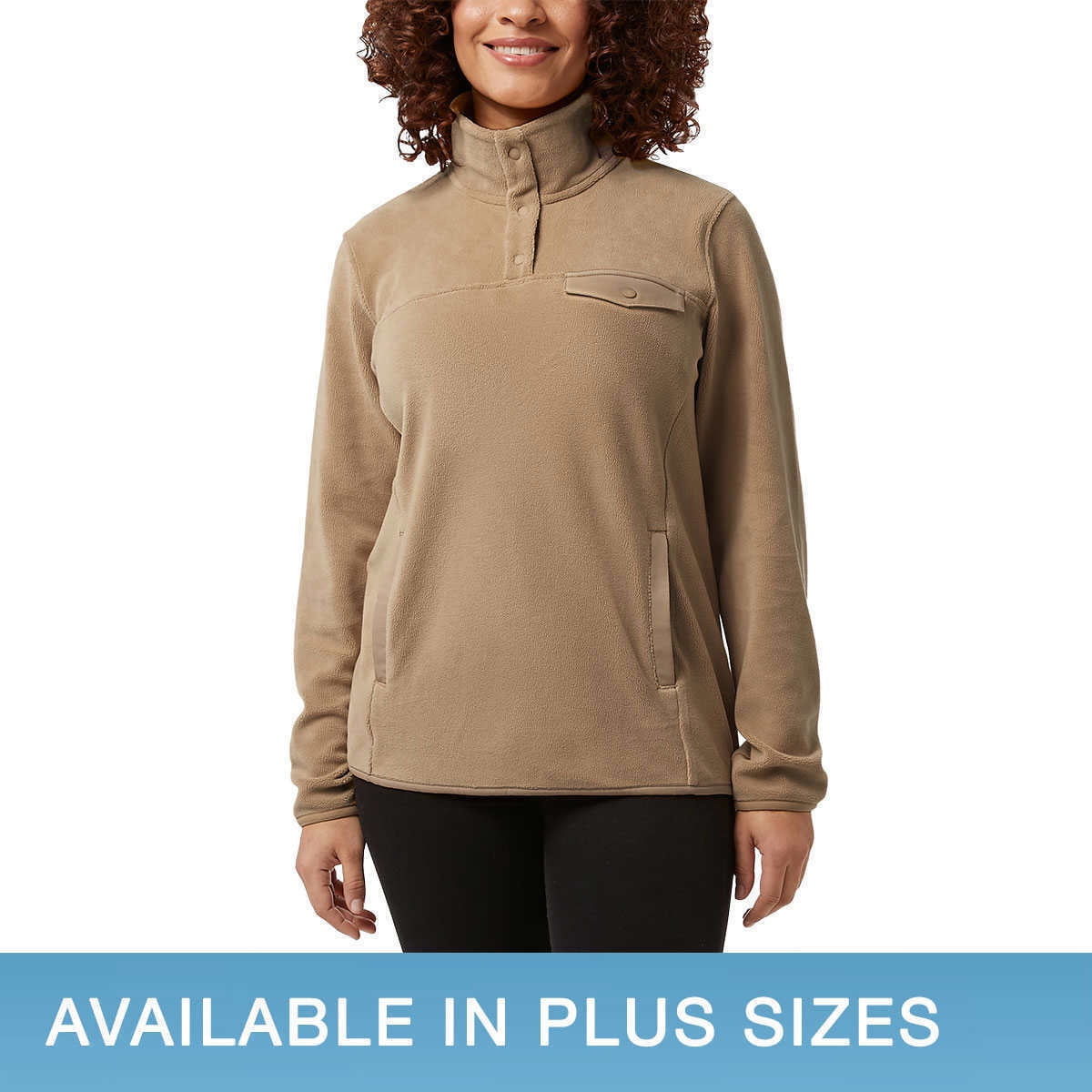 32 Degrees HEAT Ladies' Snap Fleece Pullover Top Size: XXL - Walmart.com