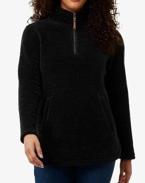 32 Degrees Heat - Women's Mock Neck Fleece 1/4 Zip Pullover Sweater w ...
