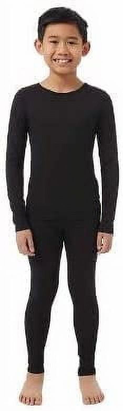 32 Degrees, Kids Baselayer Top Pant Heat Set, Size Small 6/7, Black ...