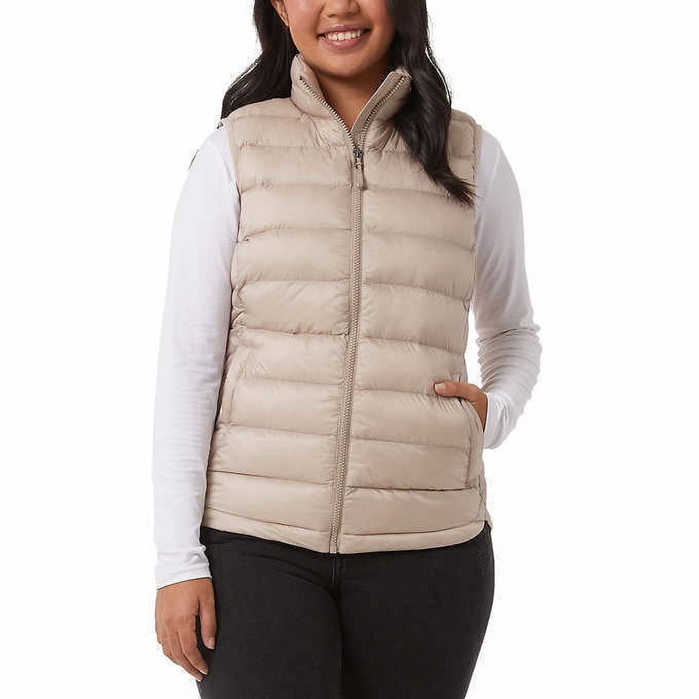 32 Degrees Ladies' Center front zipper closure Stand up collar ...