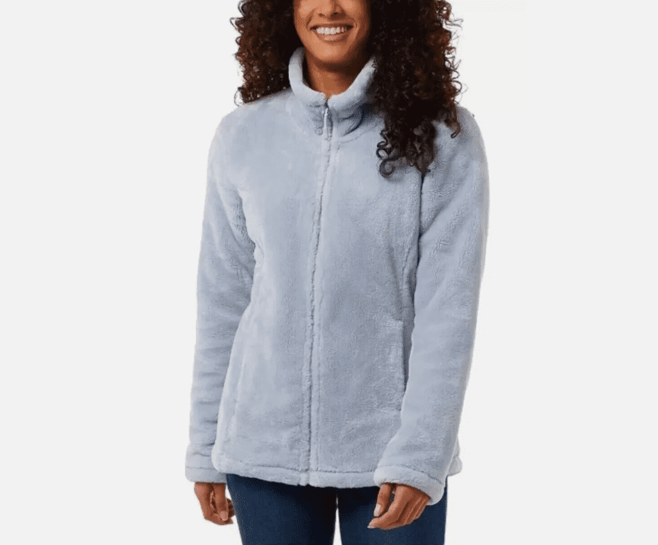 32 Degrees Ladies' Plush Jacket, Arctic Ice, Large - Walmart.com