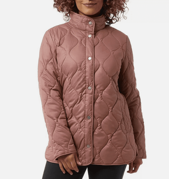 32 Degrees Ladies' Quilted Jacket Pink Large - Walmart.com