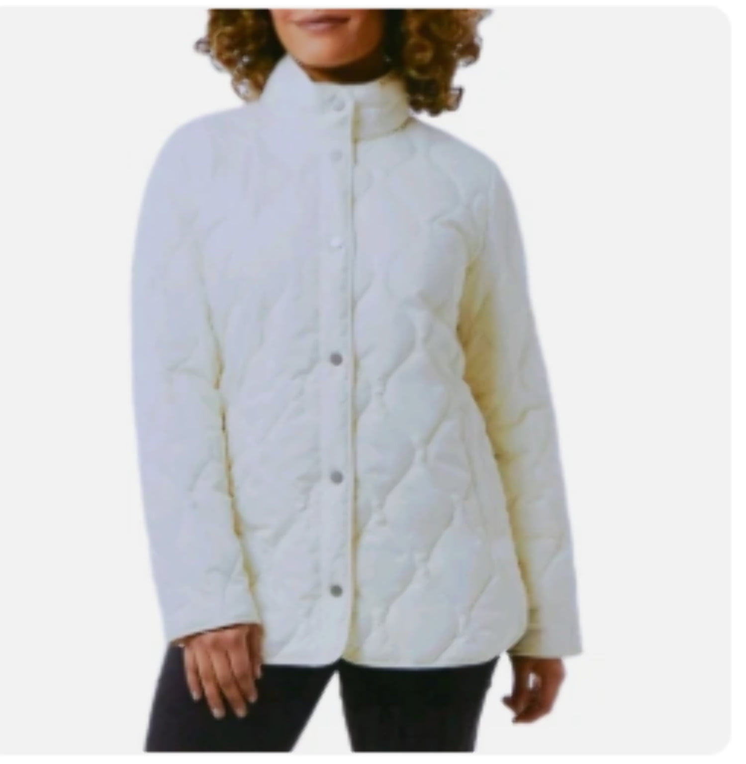 32 Degrees Ladies' Quilted Jacket, White, Small - Walmart.com