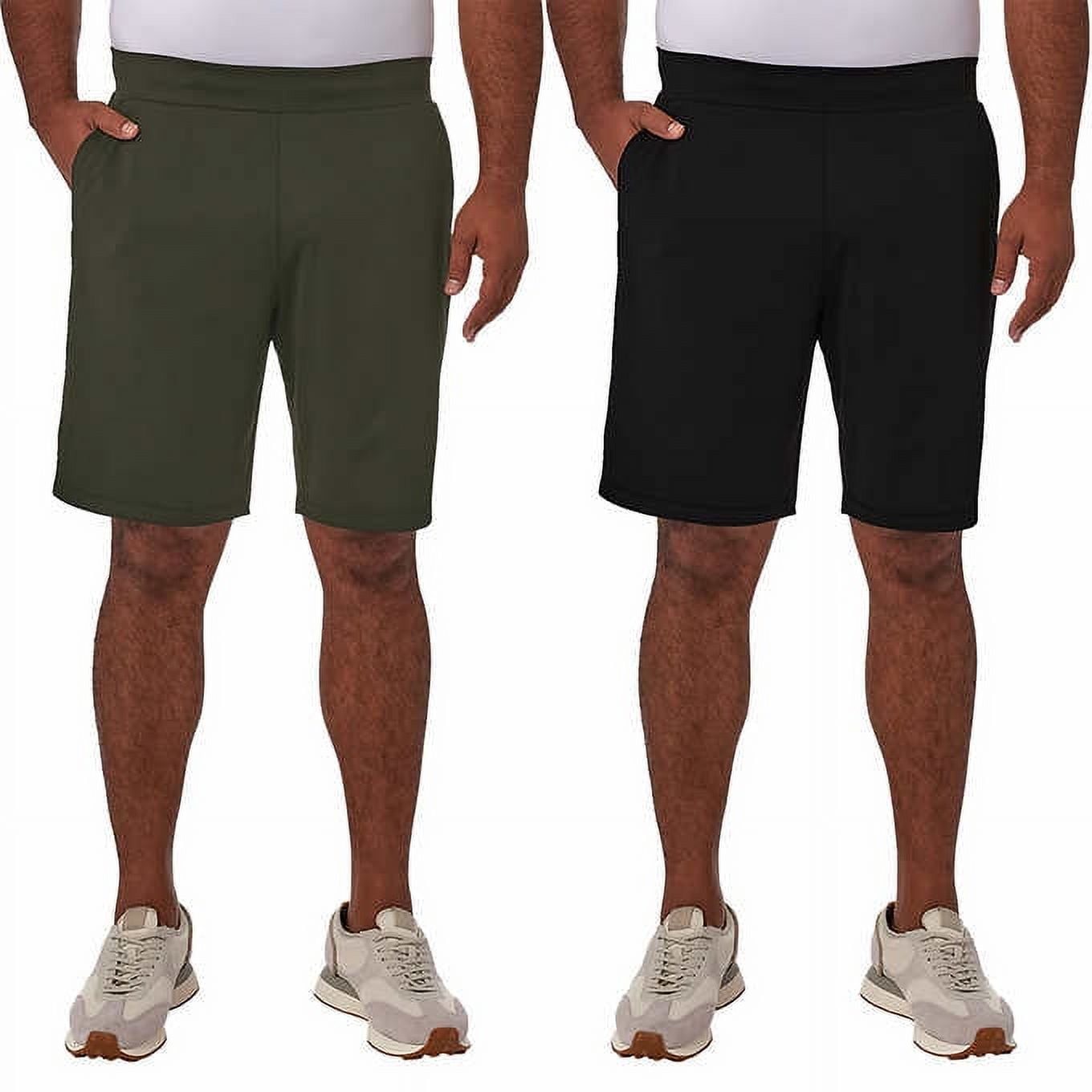 32 Degrees Cool Men's 2 Pack Comfort Active Performance Shorts, Black ...