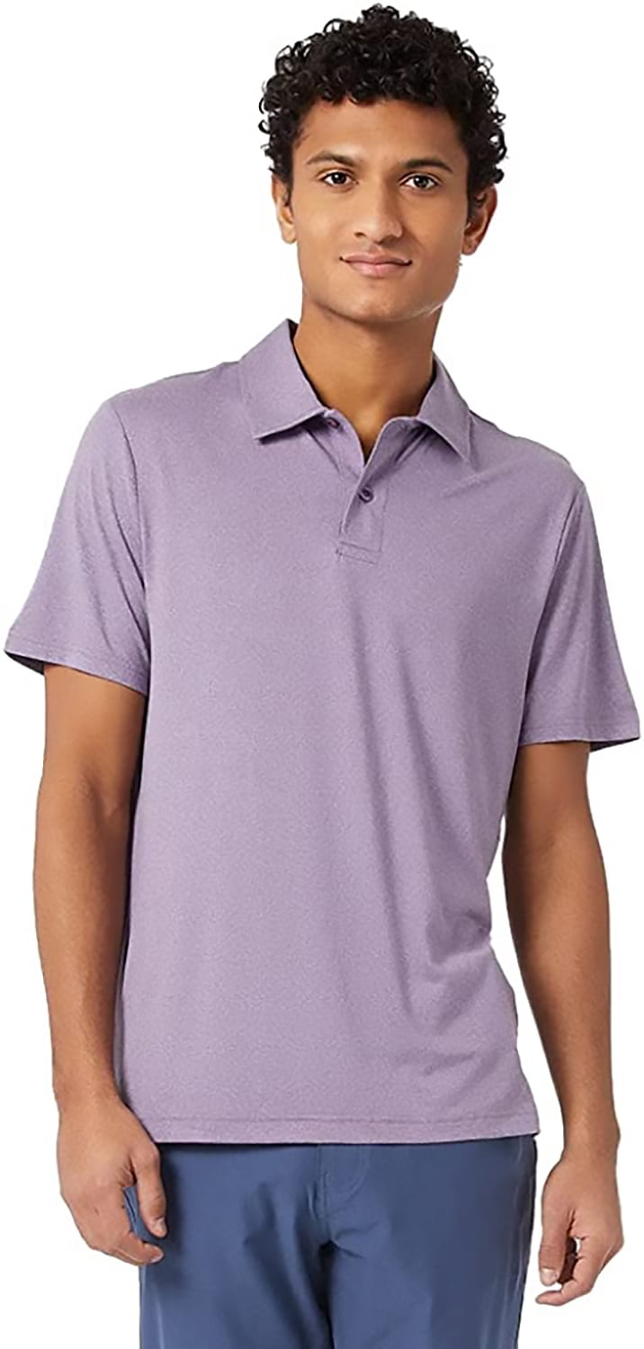 32 Degrees Men's Cool Classic Polo - Dark Lilac Heather - Small ...