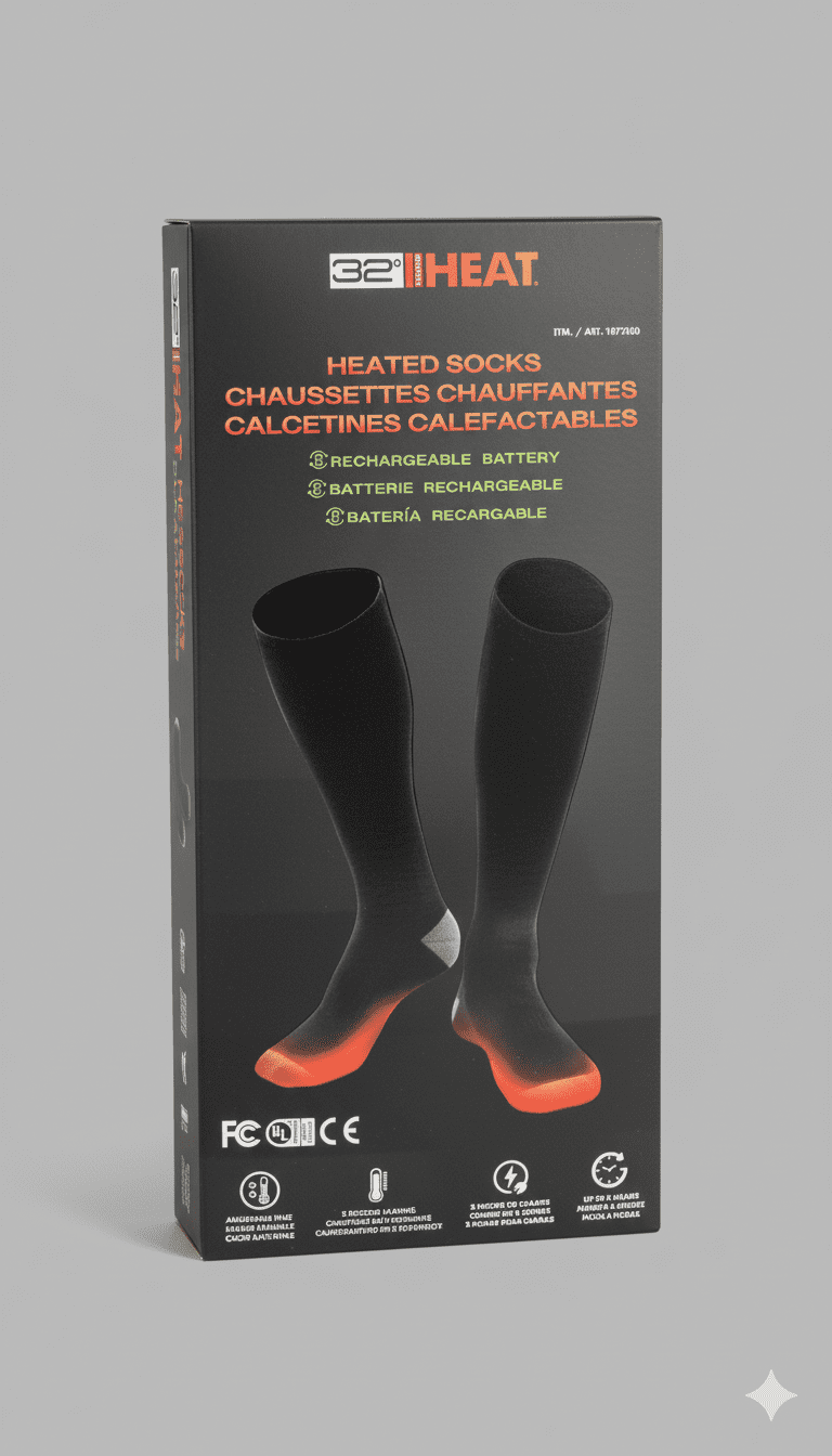32 Degrees Rechargeable Heated Socks - Walmart.com