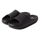 32 Degrees Unisex Cushion Slide Sandal Indoor Outdoor Shower Friendly, Black Size-L (W9-10/M7-8 ...