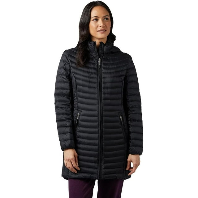 32 Degrees Women's Ultra-Light Down Jacket, Slim Fit, Detachable Hood ...