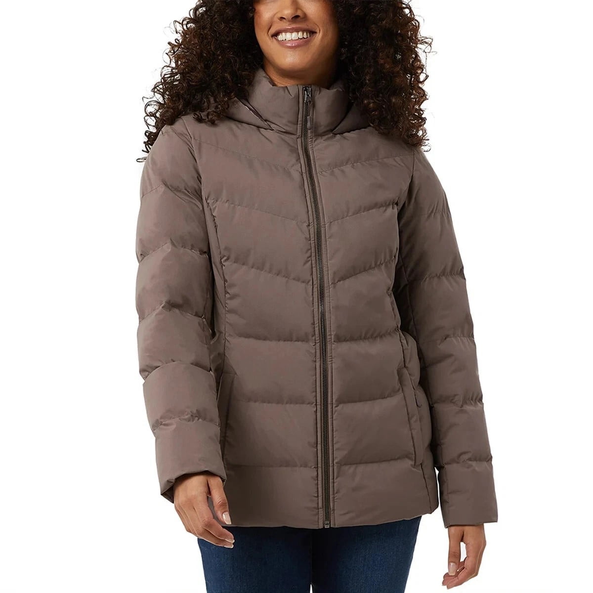 32 Degrees Women's Hooded Winter Tech Jacket, Purple Size M - Walmart.com