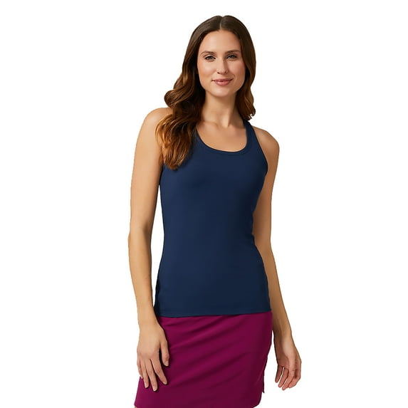 32 Degrees Women's Soft Rib Racerback Bra Tank Top - Inky Indigo - X ...