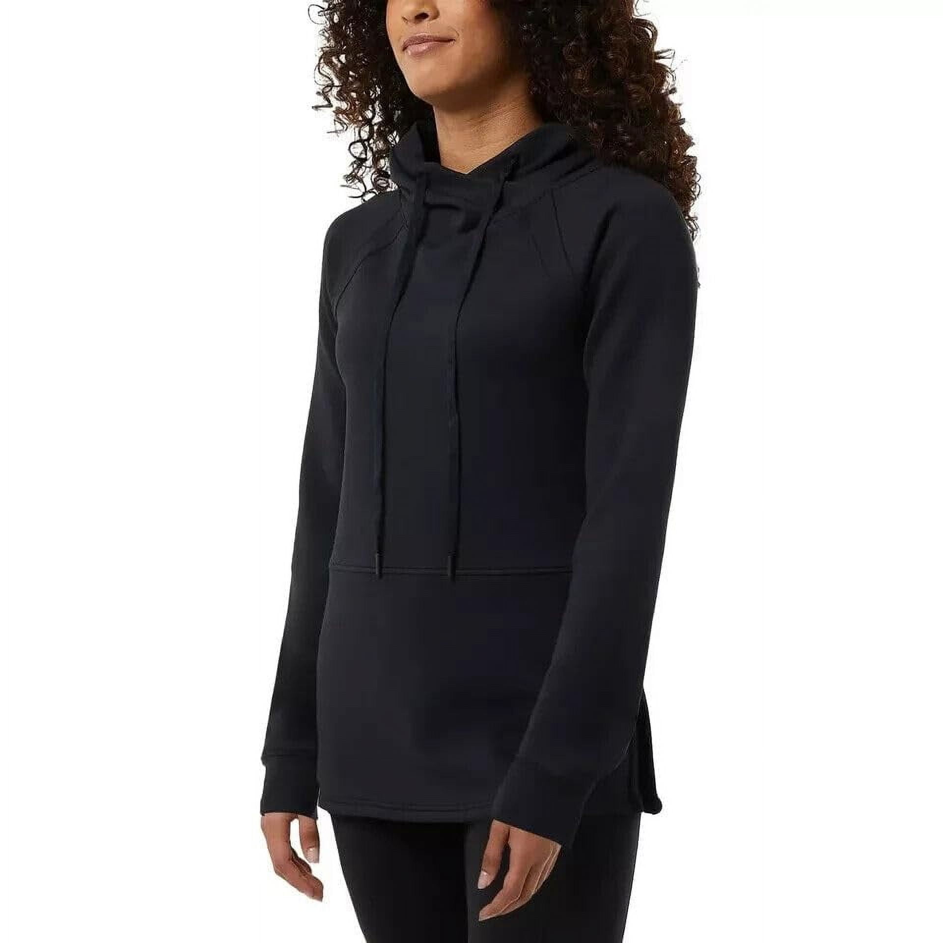 32 Degrees Women's Tech Hoodie - Raglan style pullover (Black, S ...