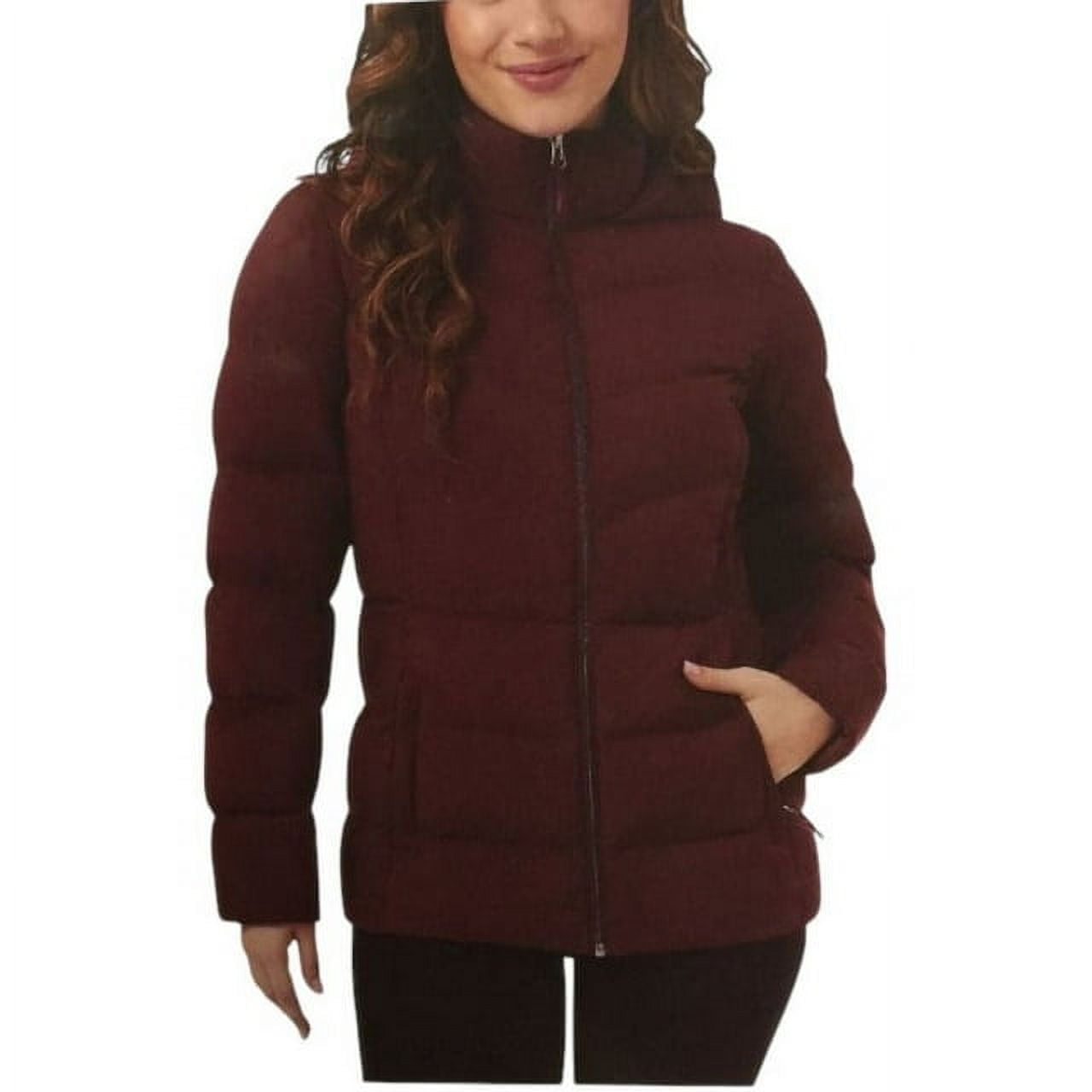 32 Degrees Women's Wide Channel Puffer Jacket, Purple, Large - Walmart.com