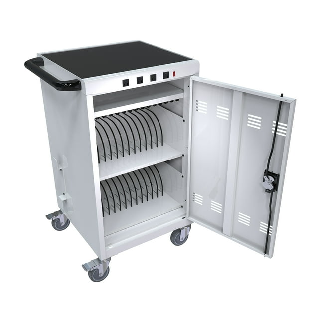 Segmart 32-Device Mobile Charging Cart, Large Metal Rolling Office ...
