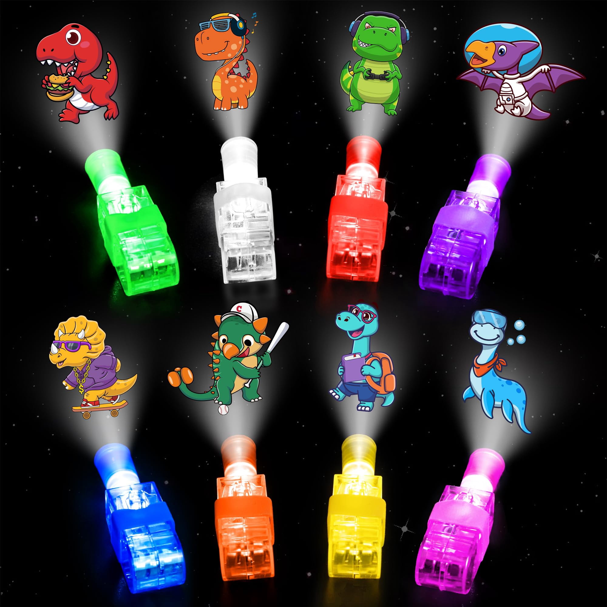 32 Dinosaur Finger Lights Party Favors Decorations, Goodie Bags ...