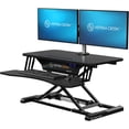 32" Dual Monitor Keyboard Tray Electric Motorized Wide Standing Desk ...