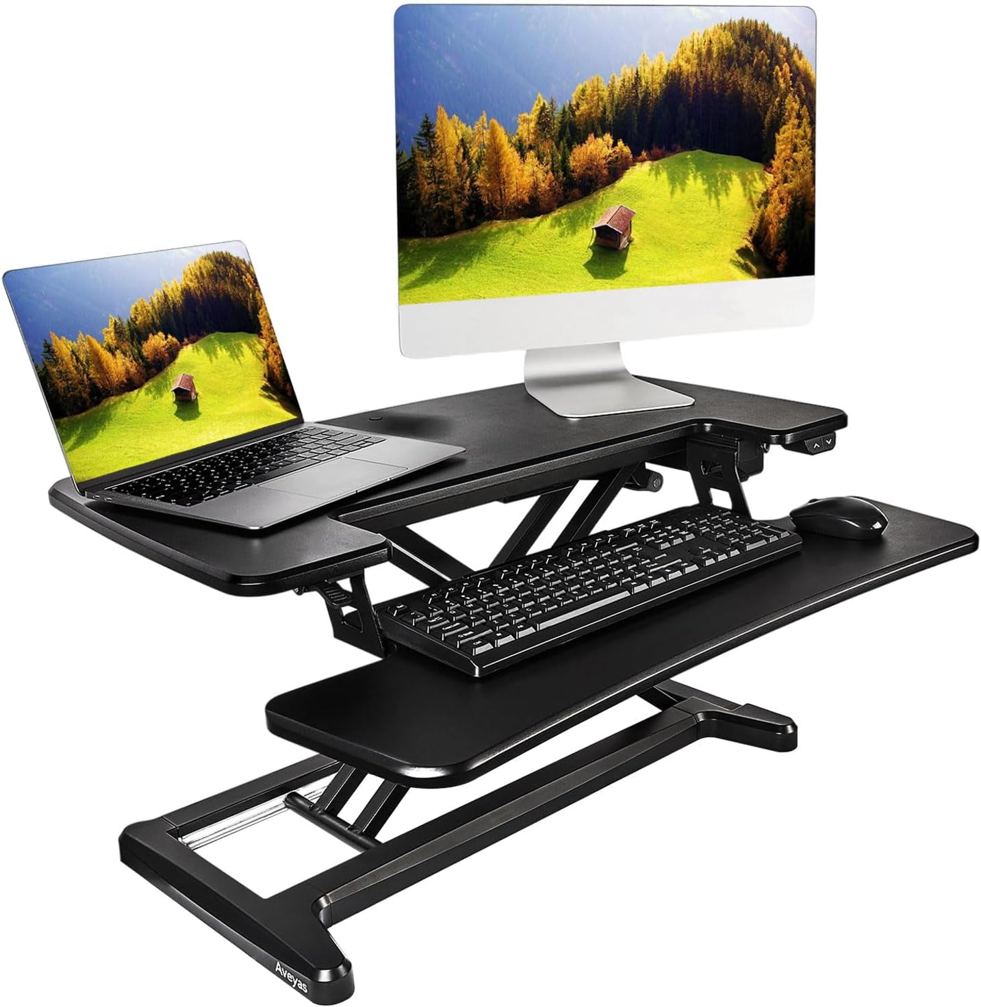 32 in Electric Motorized Standing Desk Converter, Speed Plus Version ...